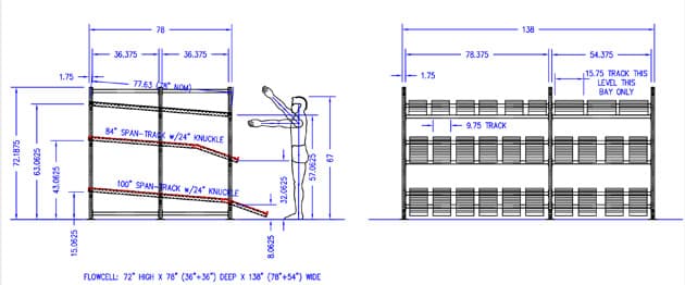 Engineered Flow Rack Drawings